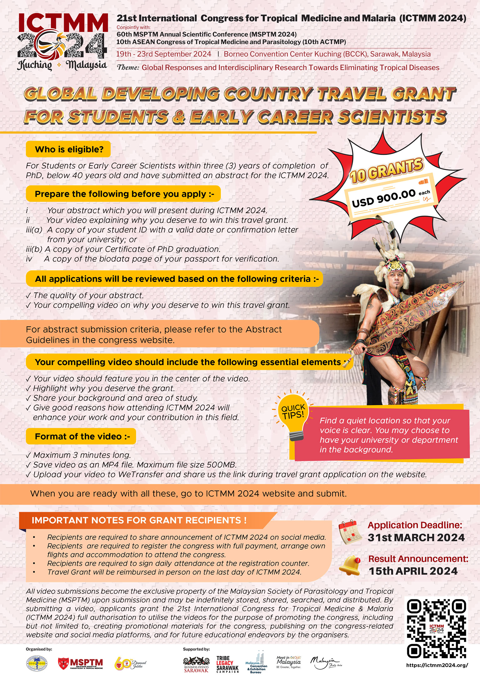 Travel Grants – ICTMM 2024